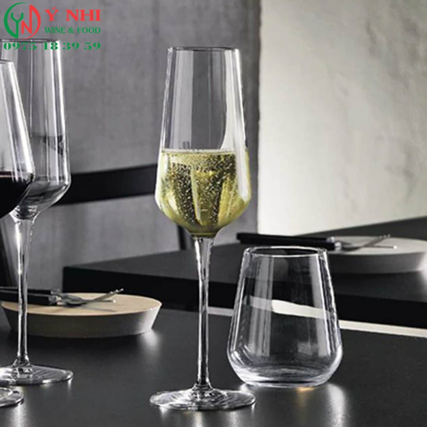 Ly thủy tinh Flute Champagne Inalto 28cl - Shop rượu Ý Nhi